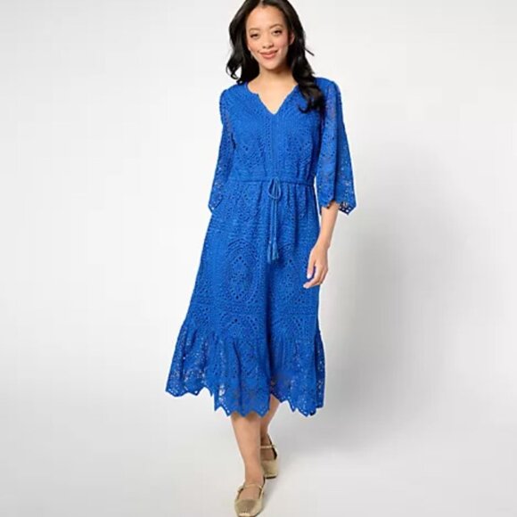 Destination 365 | Dresses | Destination 365 Regular Crochet Midi Dress ...